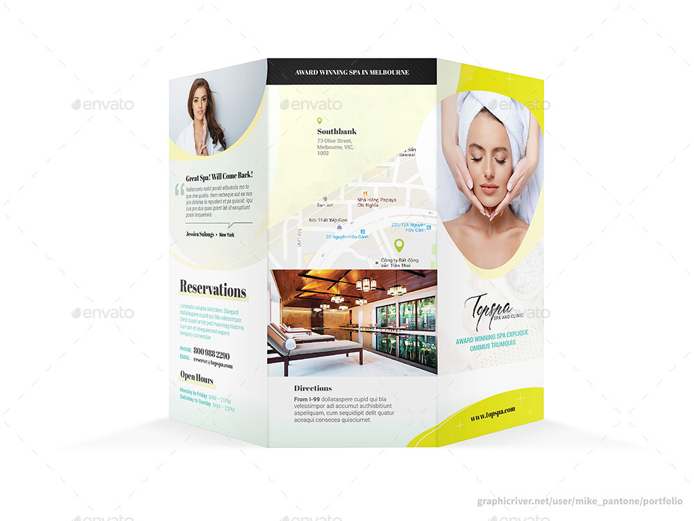 Spa Trifold Brochure 10, Print Templates | GraphicRiver