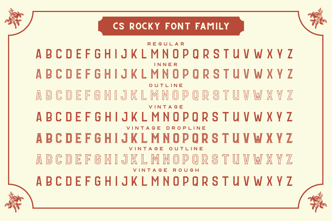 CS Rocky Font, Fonts | GraphicRiver