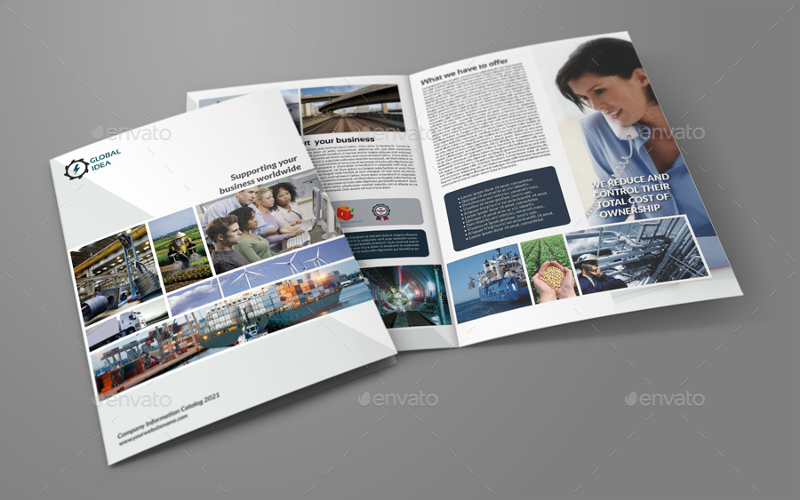 Company Profile Bi-Fold Template Vol.44, Print Templates | GraphicRiver