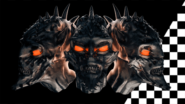 Three Demons Heads VJ Loop, Motion Graphics | VideoHive