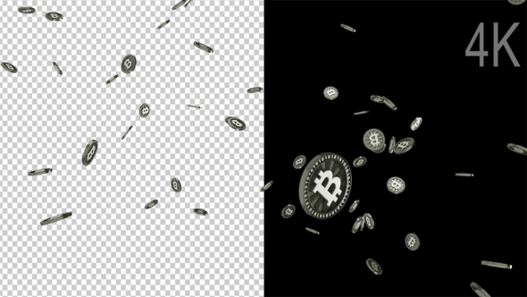 Iron Bitcoin Rain, Motion Graphics | VideoHive
