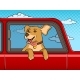 Dog in Car Window Pop Art Vector Illustration, Vectors | GraphicRiver