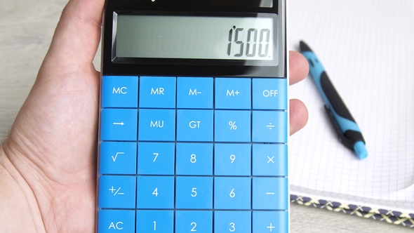 Calculation Using a Calculator, Stock Footage | VideoHive