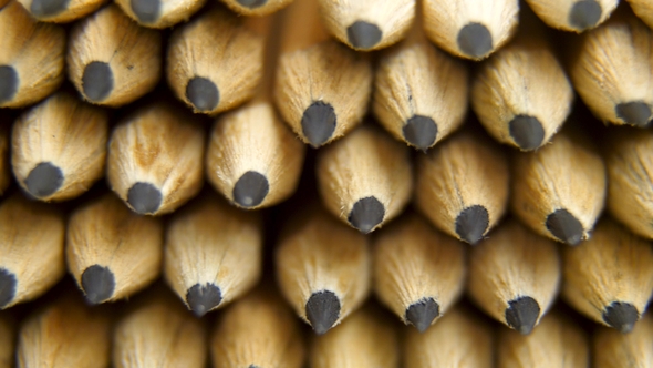 Graphite Rods of Wooden Pencils, Stock Footage | VideoHive