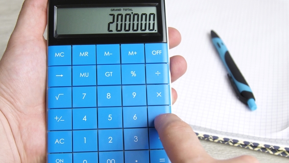 Calculation Using a Calculator, Stock Footage | VideoHive