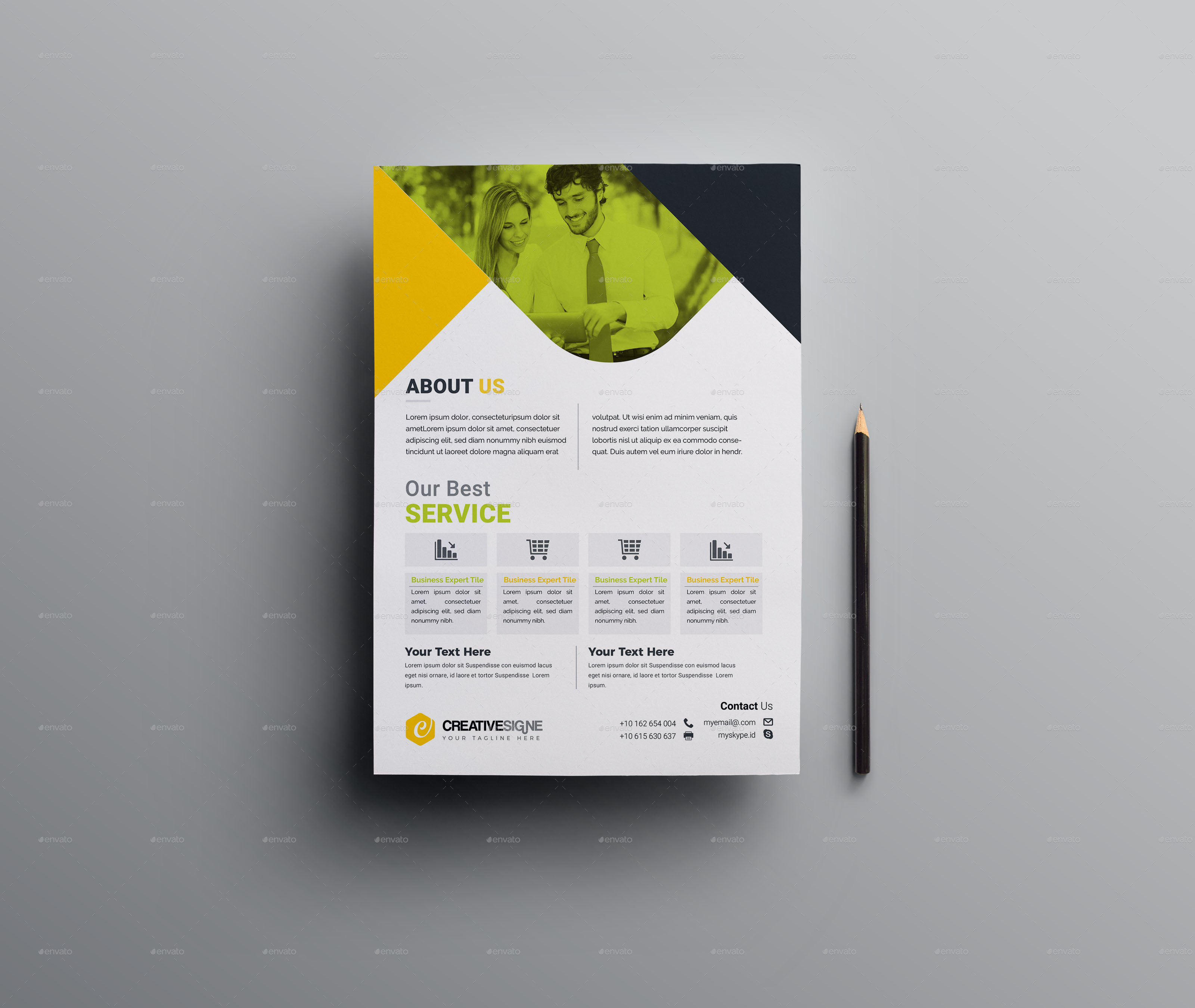 Corporate Both Side Flyer, Print Templates | GraphicRiver