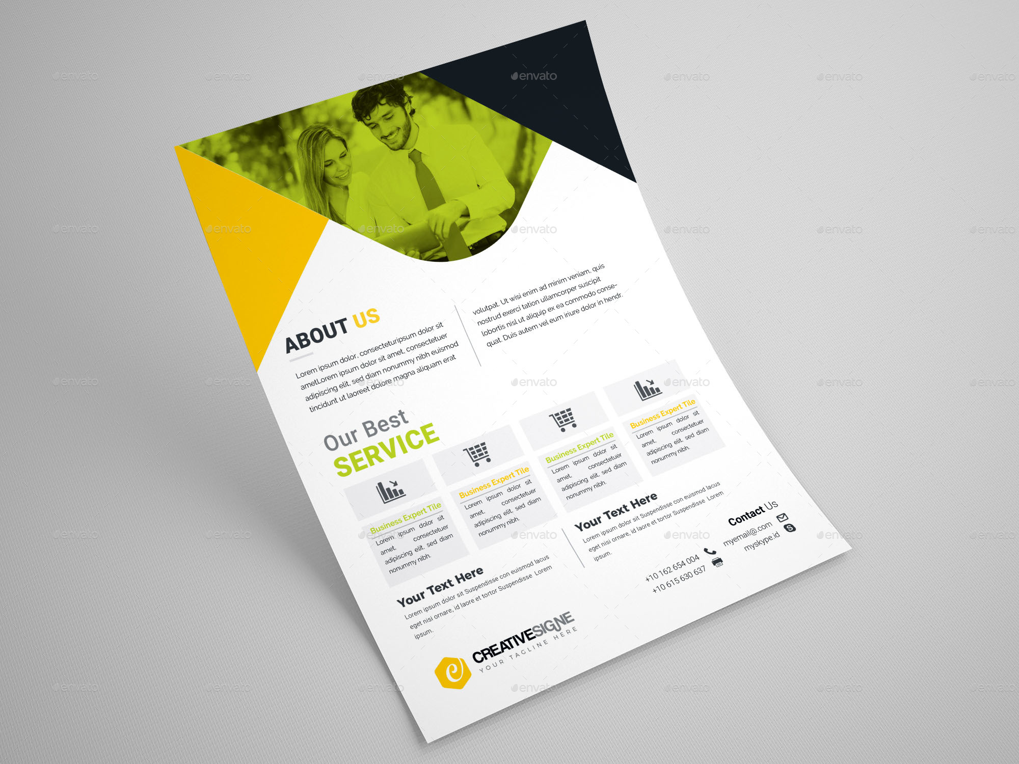 Corporate Both Side Flyer, Print Templates | GraphicRiver