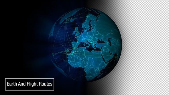 Earth And Flight Routes, Motion Graphics | VideoHive