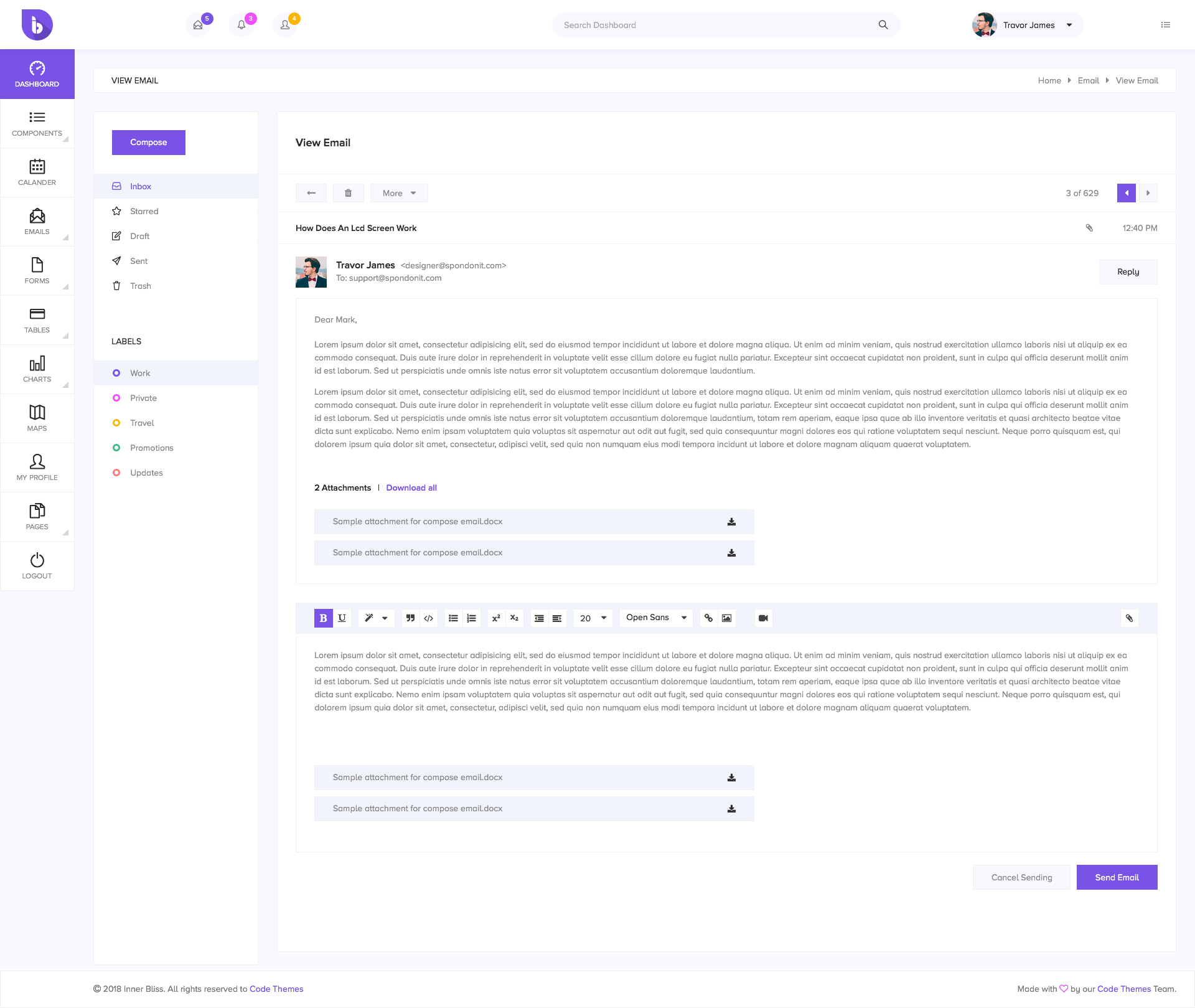 Inner Bliss - Creative Admin PSD Template by CodeThemes | ThemeForest