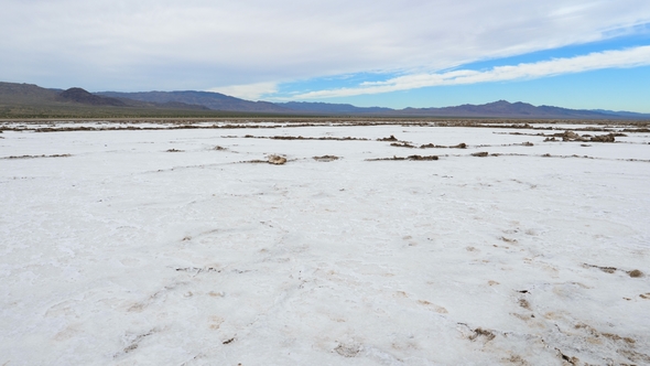 Pan Salt Valley In The Desert On The Place Of The Dried-Up Sea Or Lake ...