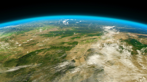 4K Green Earth Close Up Horizon, Motion Graphics | VideoHive