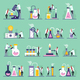 Science Lab Flat Icons, Vectors | GraphicRiver
