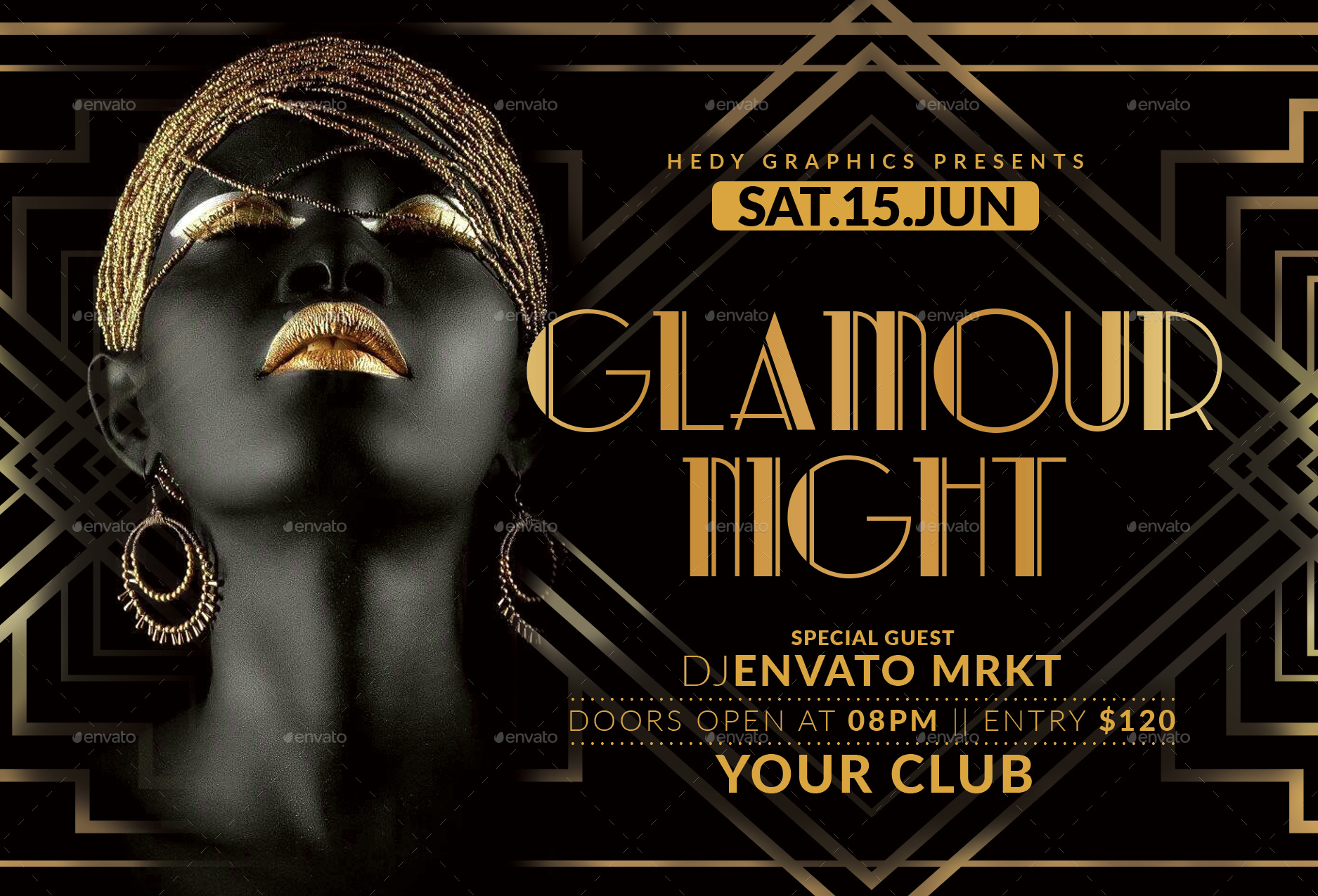 Glamour Night Flyer by HedyGraphics | GraphicRiver