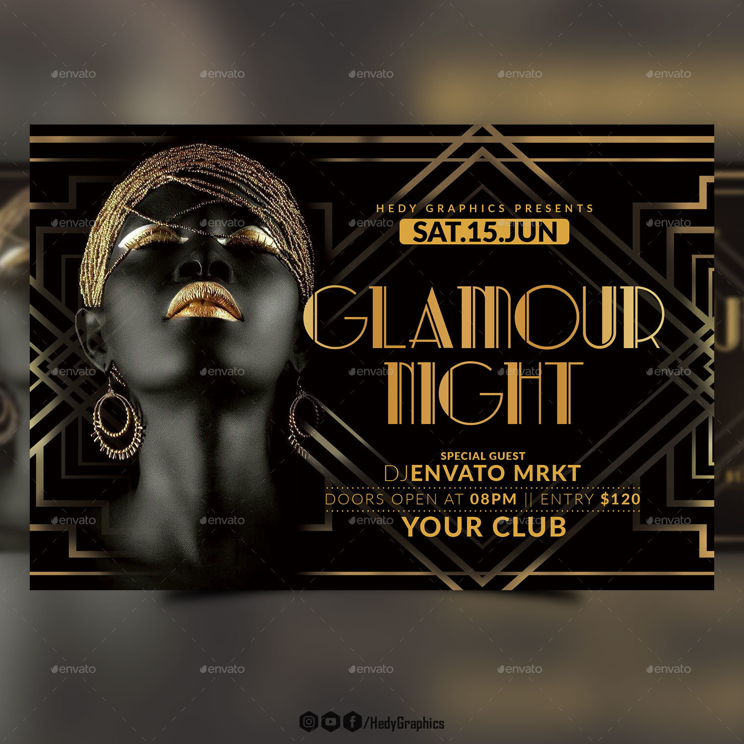 Glamour Night Flyer by HedyGraphics | GraphicRiver