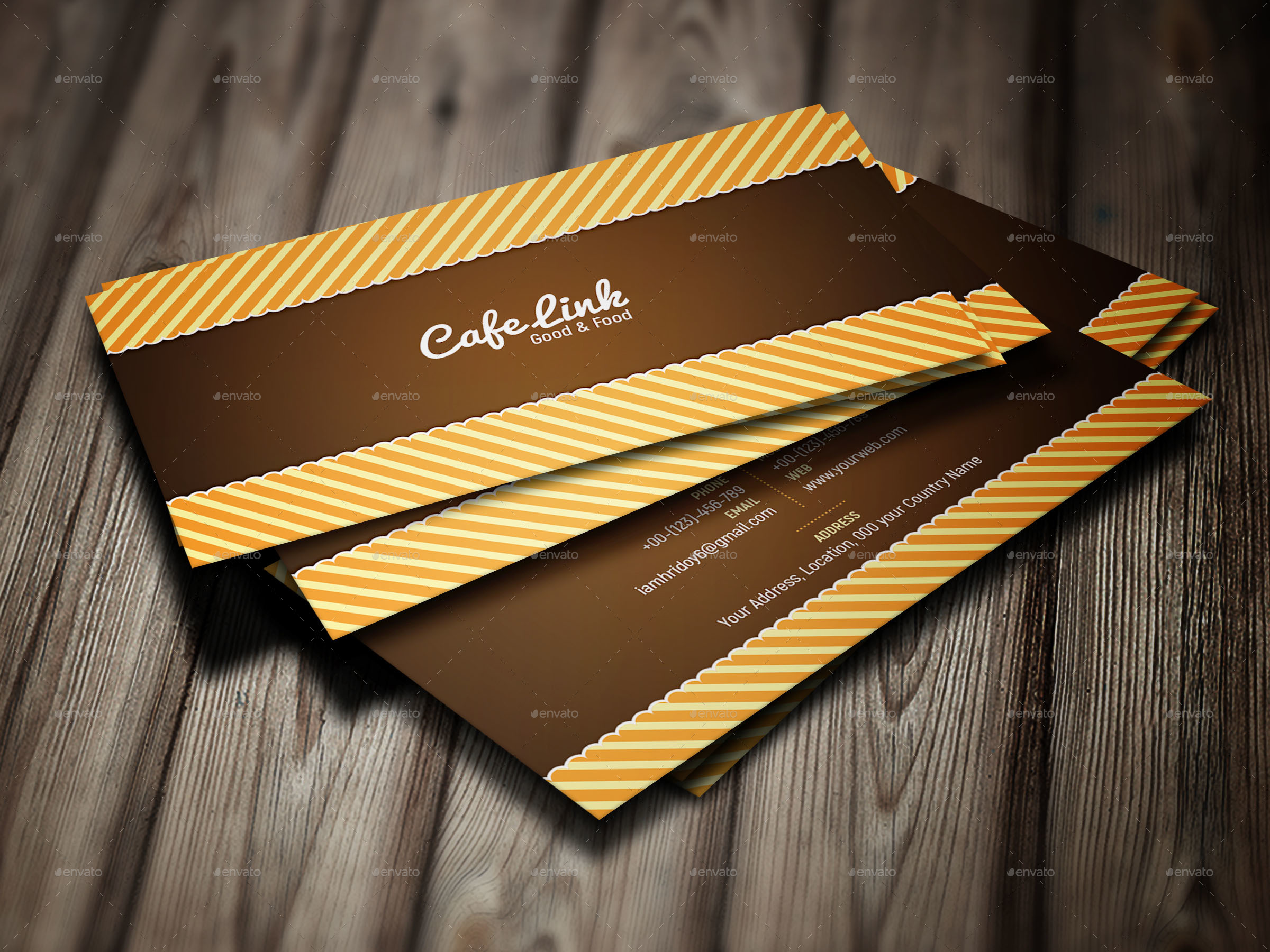 Cafe Link Business Card, Print Templates | GraphicRiver