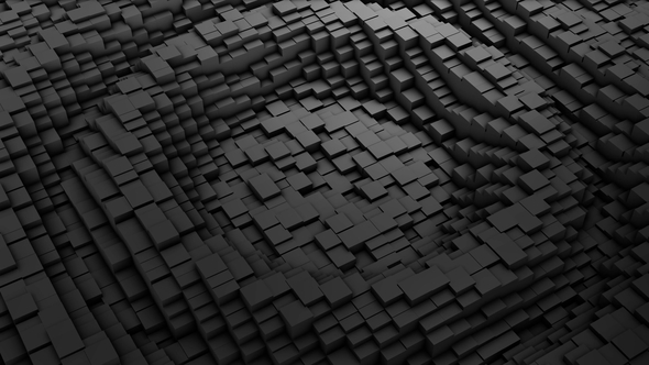 Ripple Digital Background of the Many Black Squares, Motion Graphics