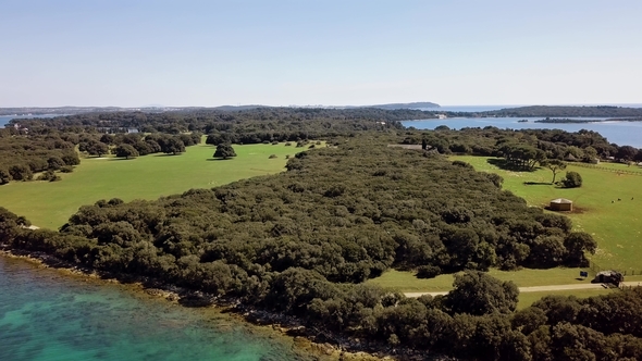 Aerial View of Brijuni Islands in Croatia, Stock Footage | VideoHive