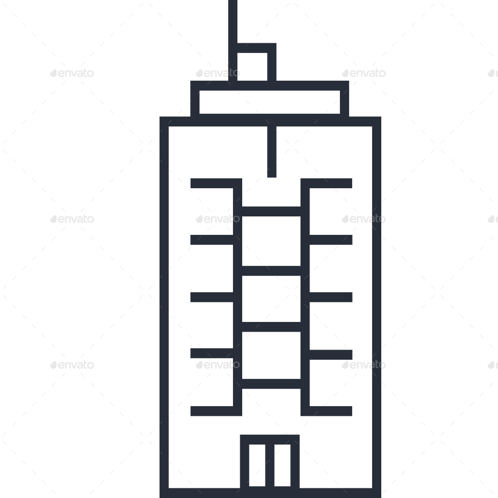 Building Skyline Icons, Icons | GraphicRiver