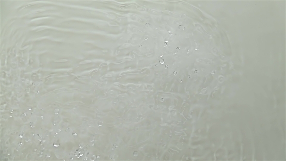 Wavy Surface of Water Splash Drops Caused By Sound Vibrations, Stock ...
