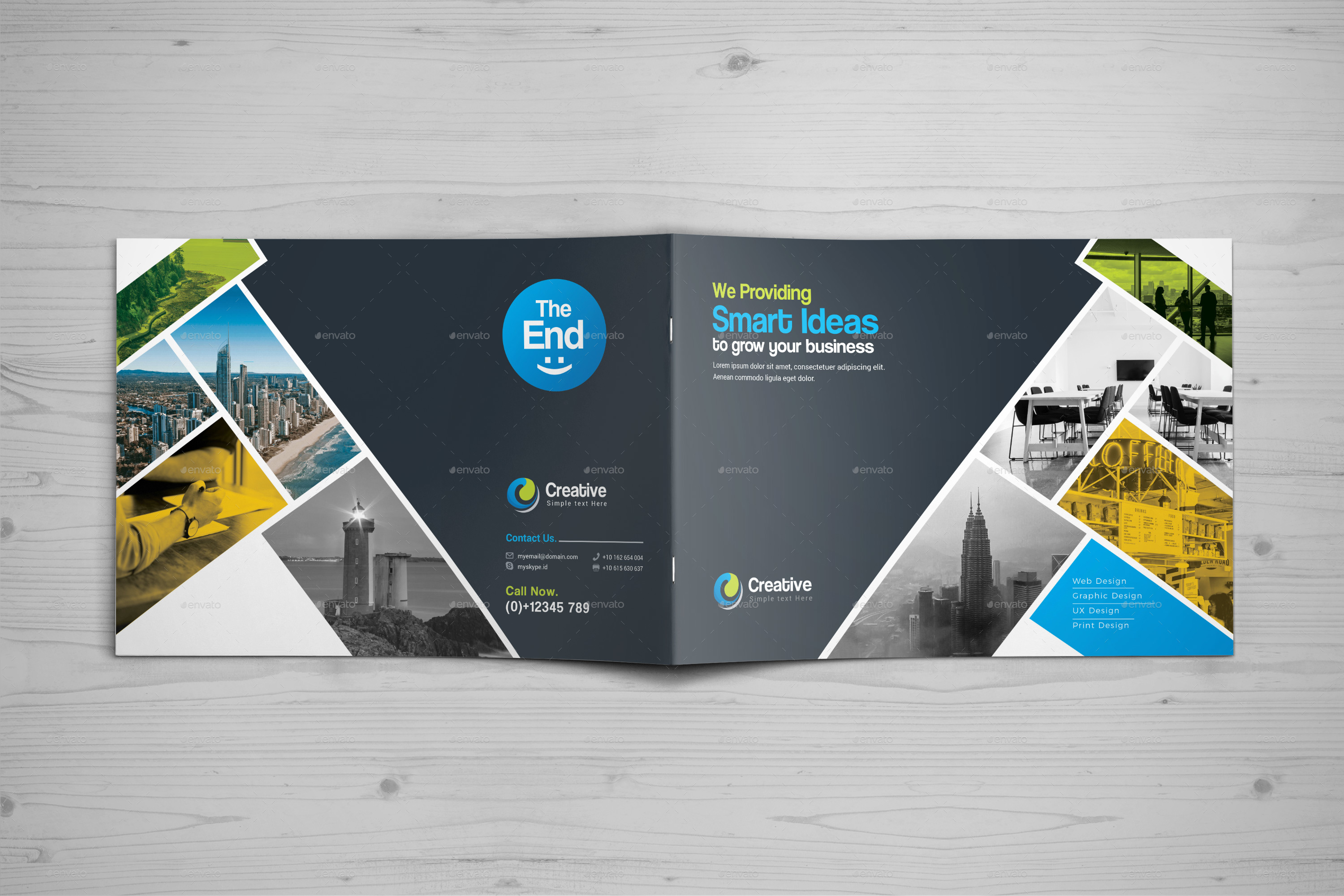 Landscape Brochure Template, Print Templates | GraphicRiver