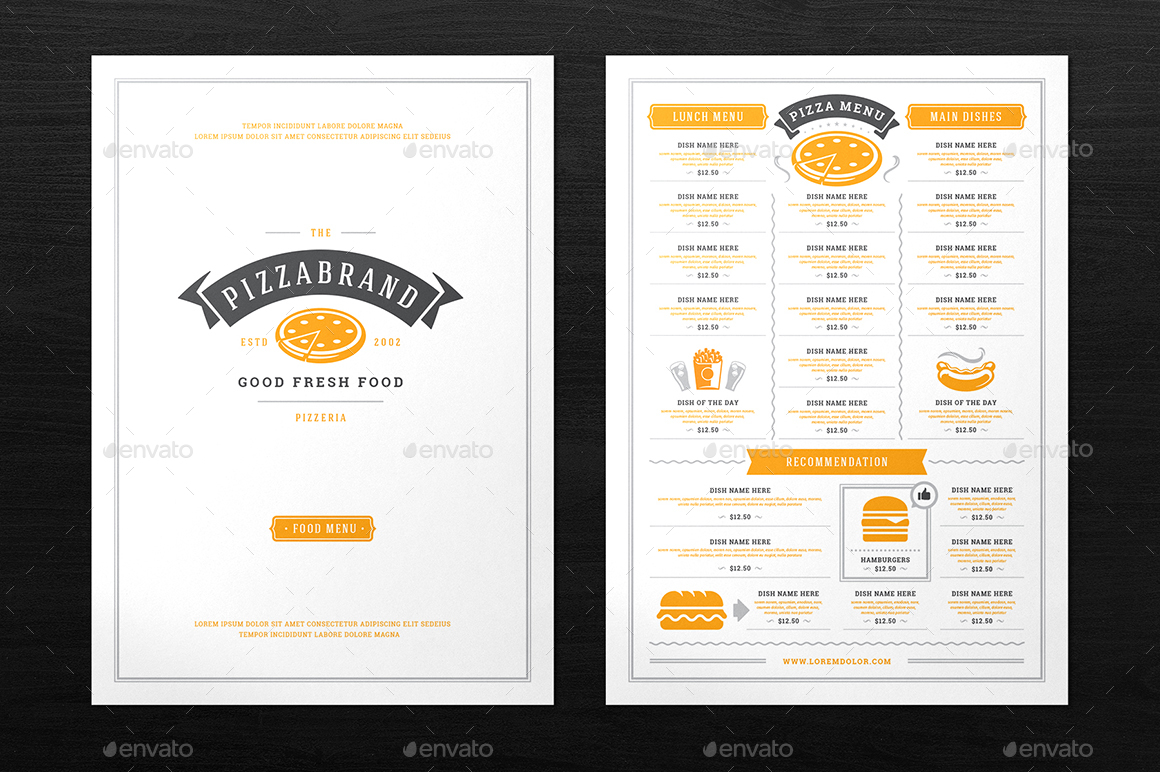 Fast Food Menu Template, Print Templates | GraphicRiver