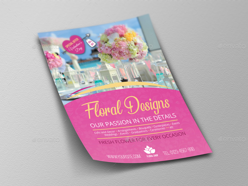 Floral Designs Flyer Template, Print Templates | GraphicRiver
