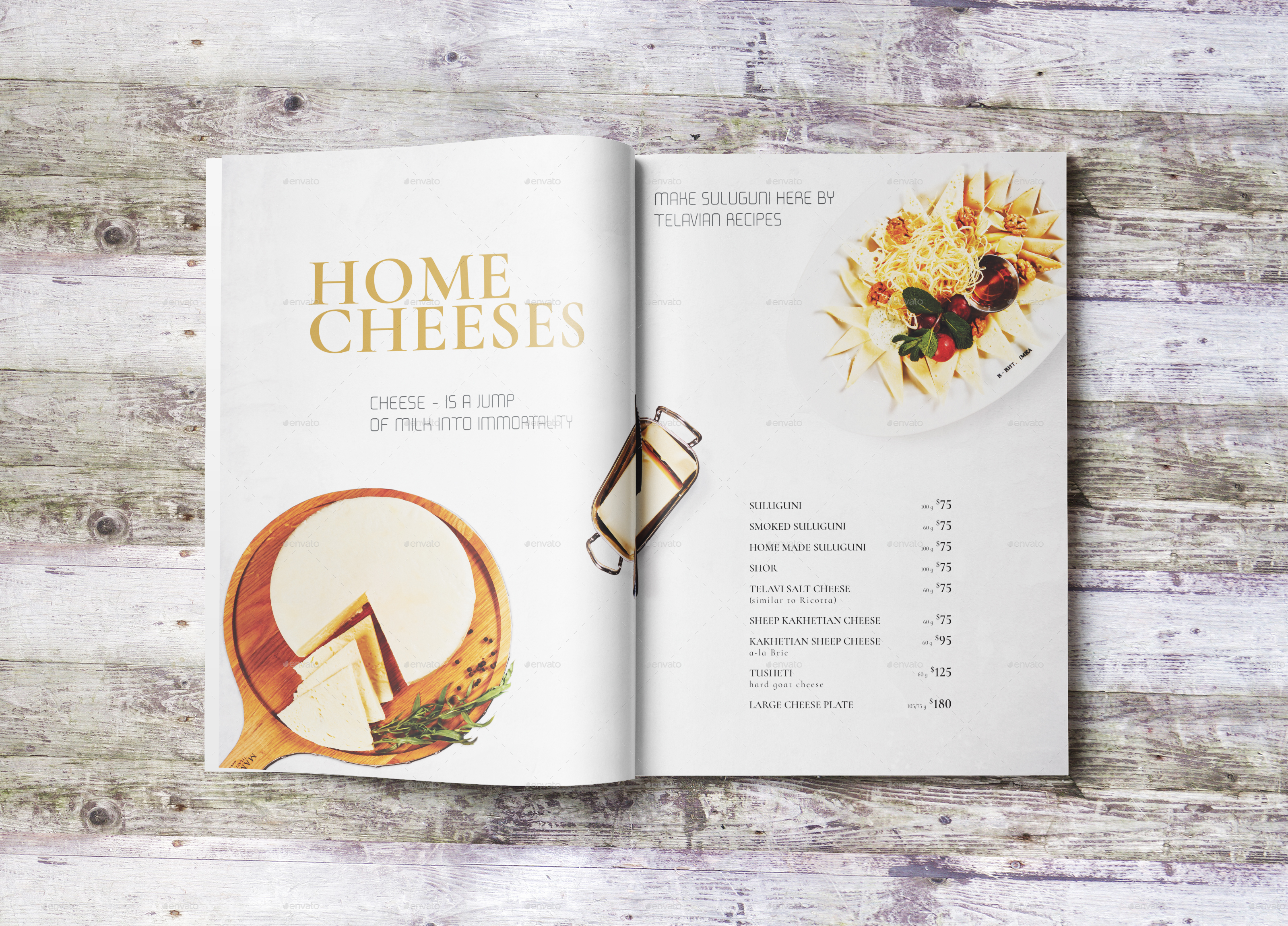 Restaurant Menu in a Magazine Style, Print Templates | GraphicRiver