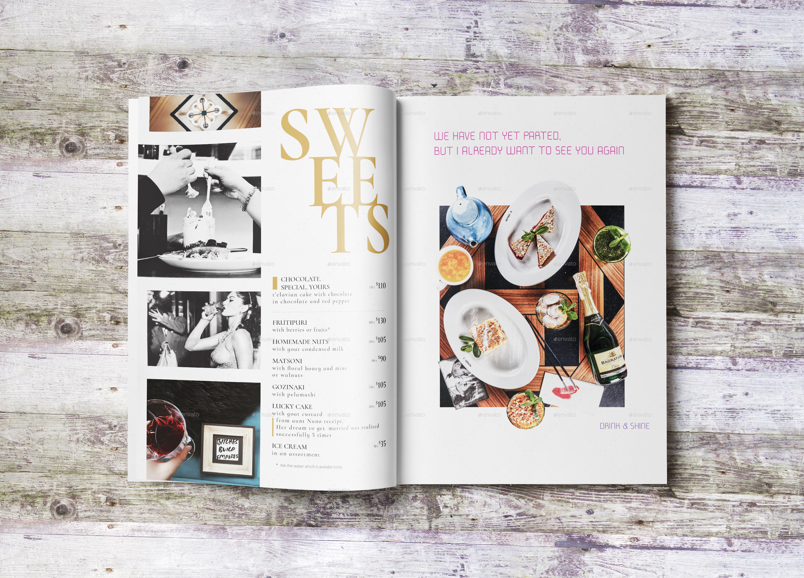 Restaurant Menu in a Magazine Style, Print Templates | GraphicRiver