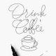 Coffee One Line Symbols, Web Elements | GraphicRiver
