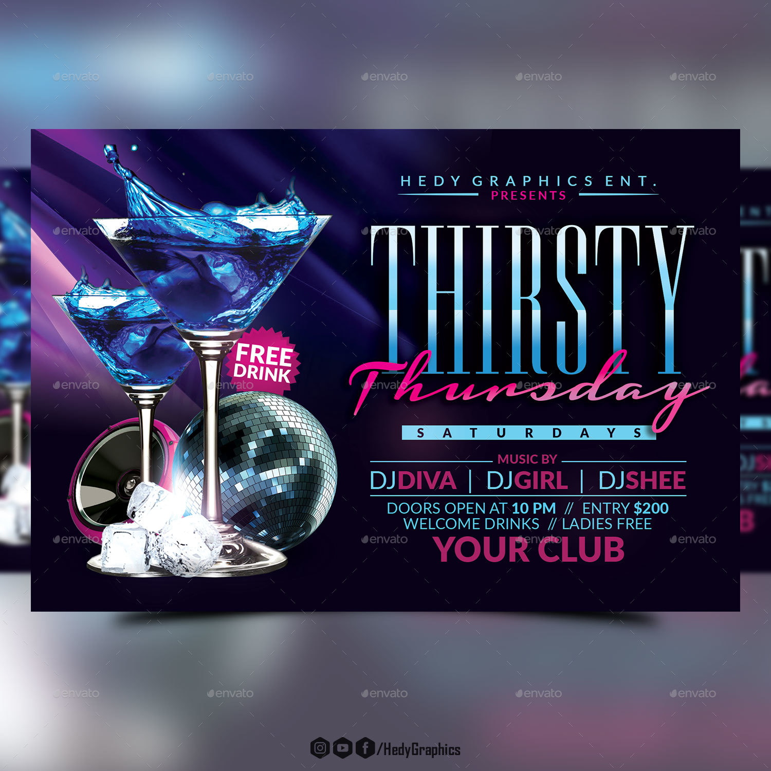 Thirsty Thursdays Flyer, Print Templates | GraphicRiver