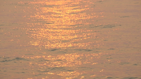 Beautiful Red Sunset on the Sea. The Rays of Red Sun on the Sea Surface ...