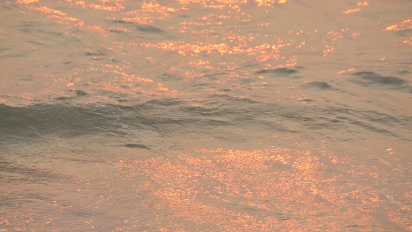 Beautiful Red Sunset on the Sea. The Rays of Red Sun on the Sea Surface ...