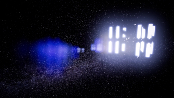 Spaceship Travelling Through the Universe, Motion Graphics | VideoHive