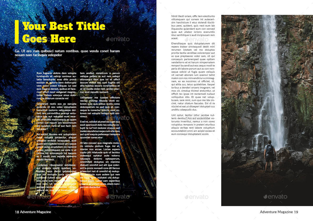 Adventure Magazine, Print Templates | GraphicRiver