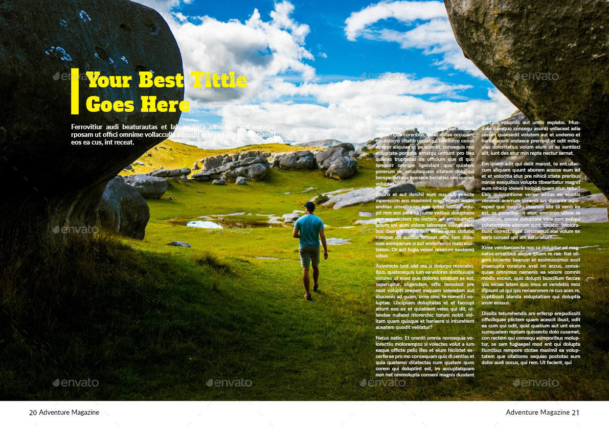 Adventure Magazine, Print Templates | GraphicRiver