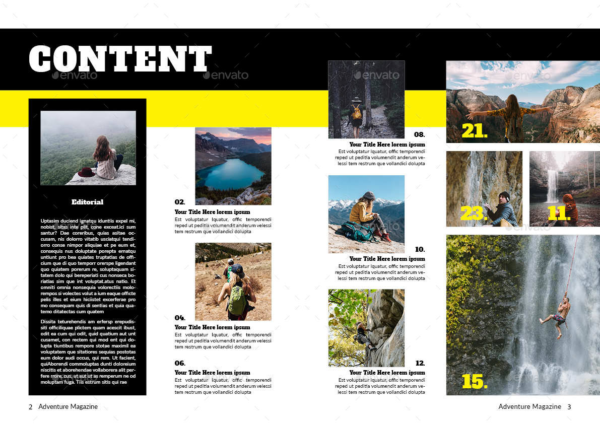 Adventure Magazine, Print Templates | GraphicRiver