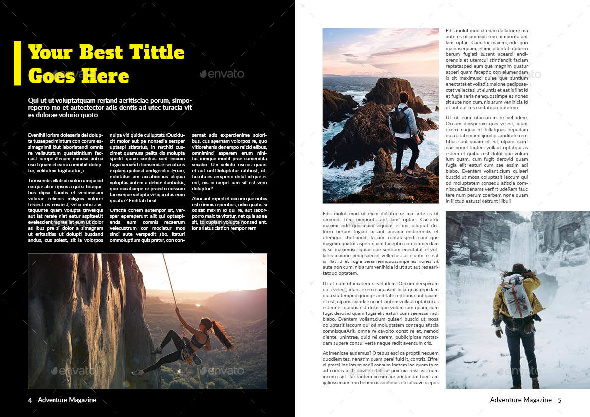 Adventure Magazine, Print Templates | GraphicRiver