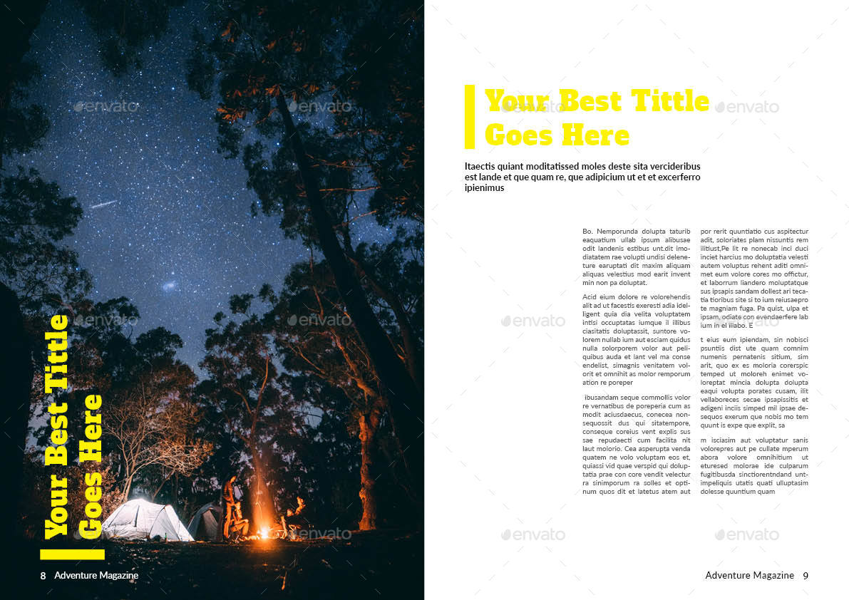 Adventure Magazine, Print Templates | GraphicRiver