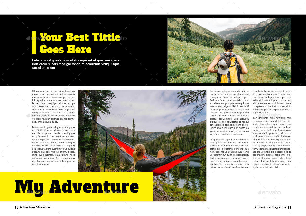 Adventure Magazine, Print Templates | GraphicRiver