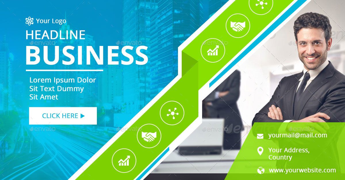 Business Solutions FB Ads Banner - AR, Web Elements | GraphicRiver