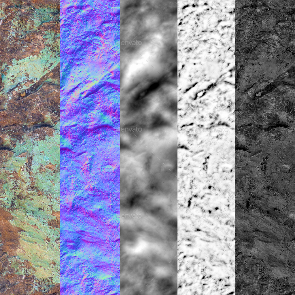 Painted Desert Green Rock Seamless Texture 2 by Lucky_Fingers | 3DOcean