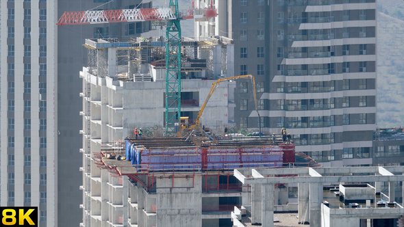 Concrete Casting in Construction, Stock Footage | VideoHive
