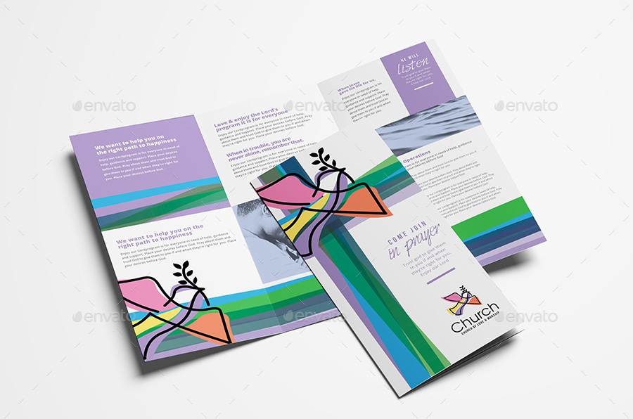 Modern Church Tri-Fold Brochure Template, Print Templates | GraphicRiver