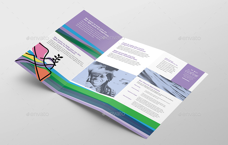 Modern Church Tri-Fold Brochure Template, Print Templates | GraphicRiver