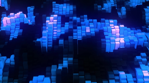 Vj Blue Glow Equalizer, Motion Graphics | VideoHive