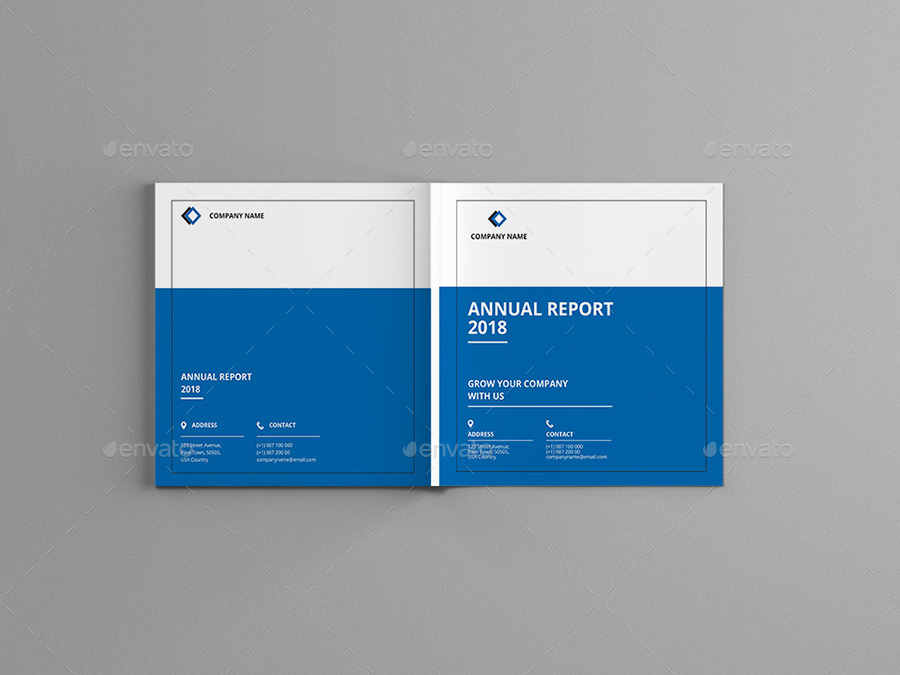 Square Annual Report, Print Templates | GraphicRiver