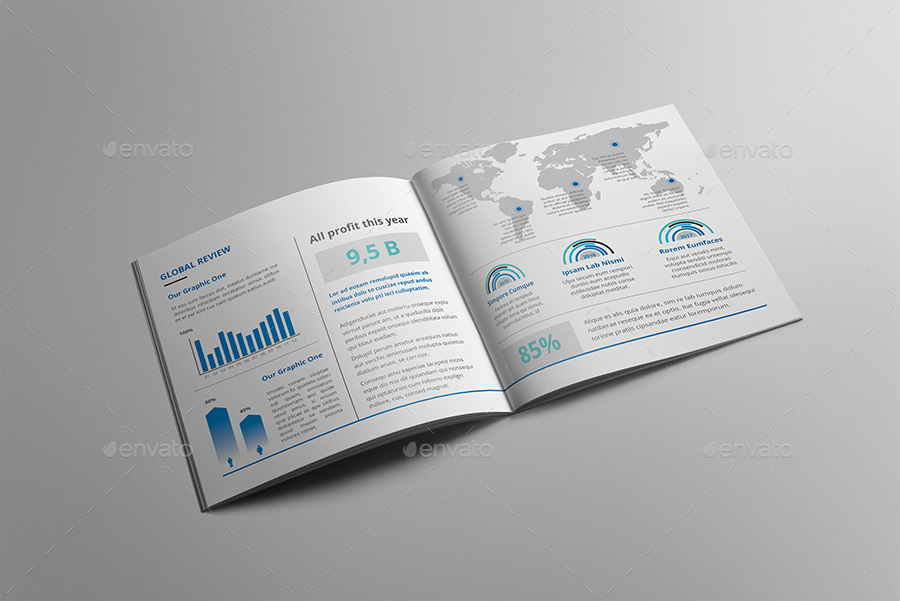 Square Annual Report, Print Templates | GraphicRiver