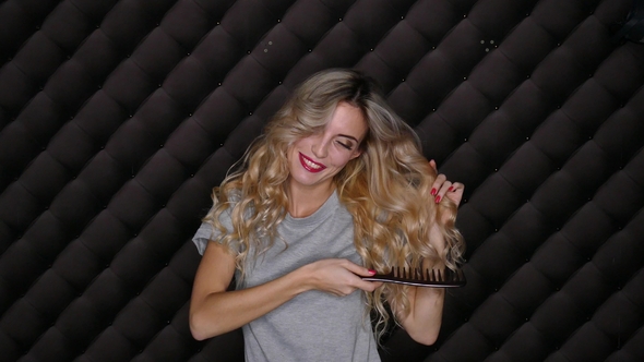 Gorgeous Wavy Hair Flowing on Her Back, Stock Footage | VideoHive