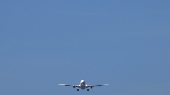 Passenger Airplane Before Landing, Stock Footage | VideoHive