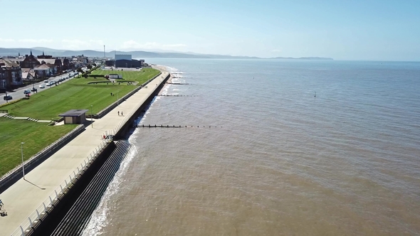 Aerial View of Rhyl in Wales in UK, Stock Footage | VideoHive